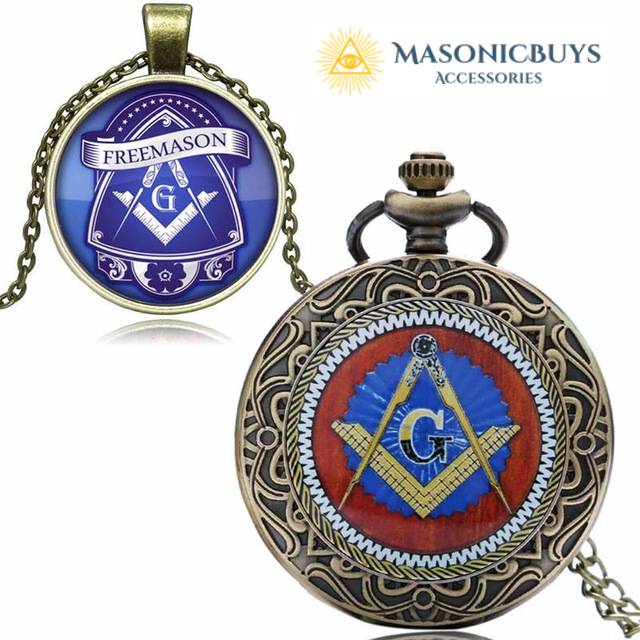 Classic Masonic Pocket Watch Set With Gift Box | MasonicBuys