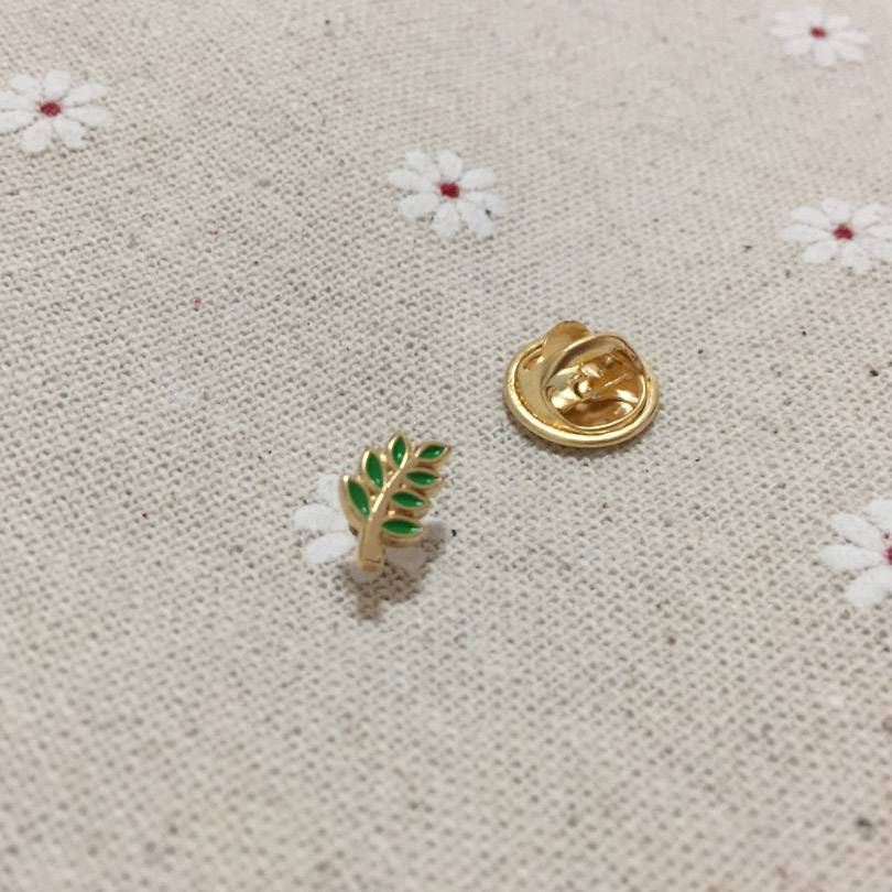 Masonic Pin Badge With Green Acacia Leaf, 10pcs | MasonicBuys