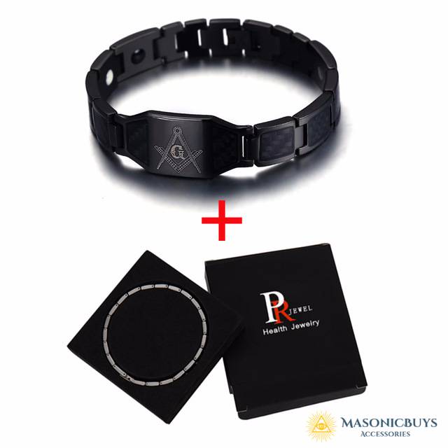 4 in 1 Magnetic Therapy Healing Masonic Bracelet | MasonicBuys