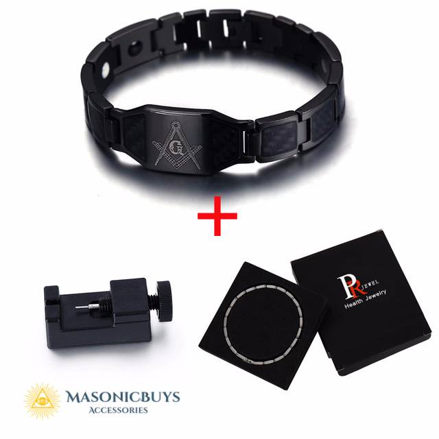 4 in 1 Magnetic Therapy Healing Masonic Bracelet | MasonicBuys