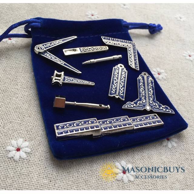 Classic Masonic Miniature Working Tool Set With Cloth Bag | MasonicBuys