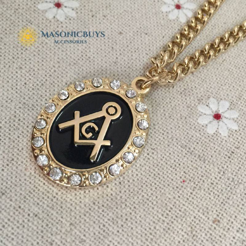Gold Masonic Necklace Pendant with Chain | MasonicBuys