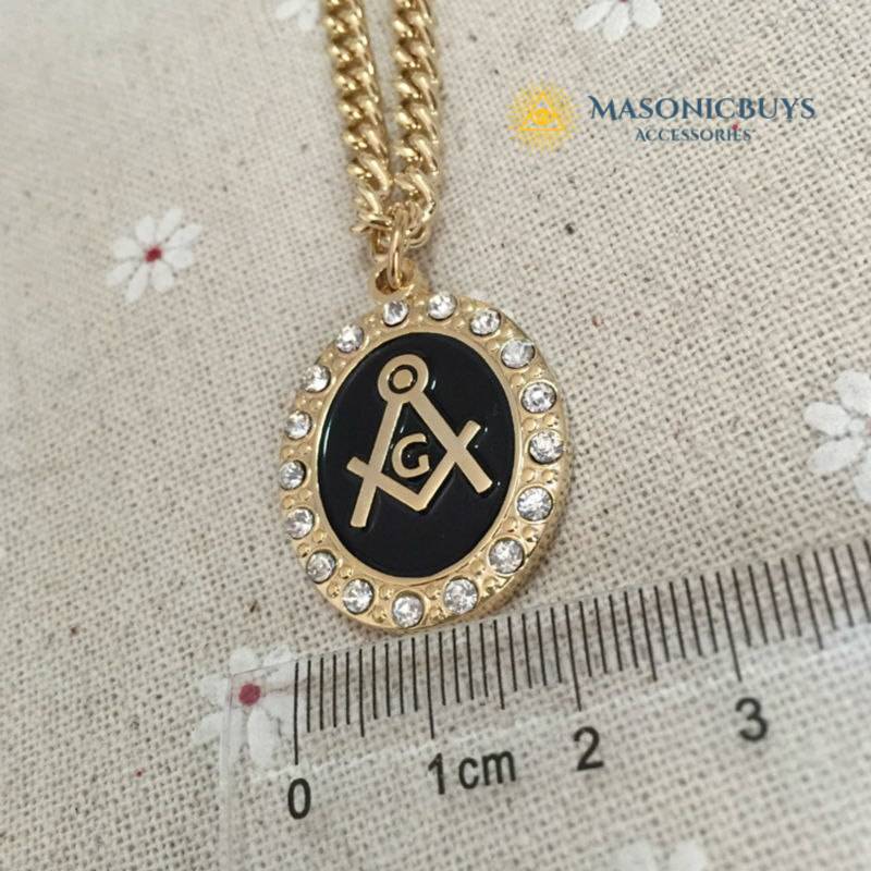 Gold Masonic Necklace Pendant with Chain | MasonicBuys
