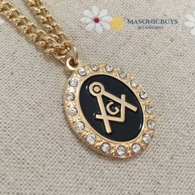 Gold Masonic Necklace Pendant with Chain | MasonicBuys