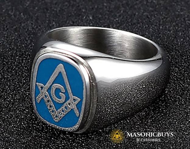 Blue Lodge Stainless Steel Masonic Ring | MasonicBuys
