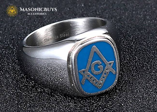 Blue Lodge Stainless Steel Masonic Ring | MasonicBuys