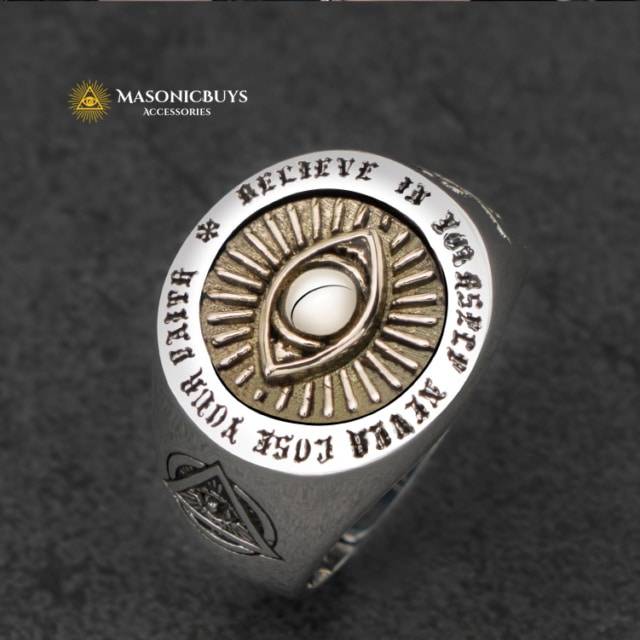 925 Silver Masonic Ring With The Eye of Providence | MasonicBuys