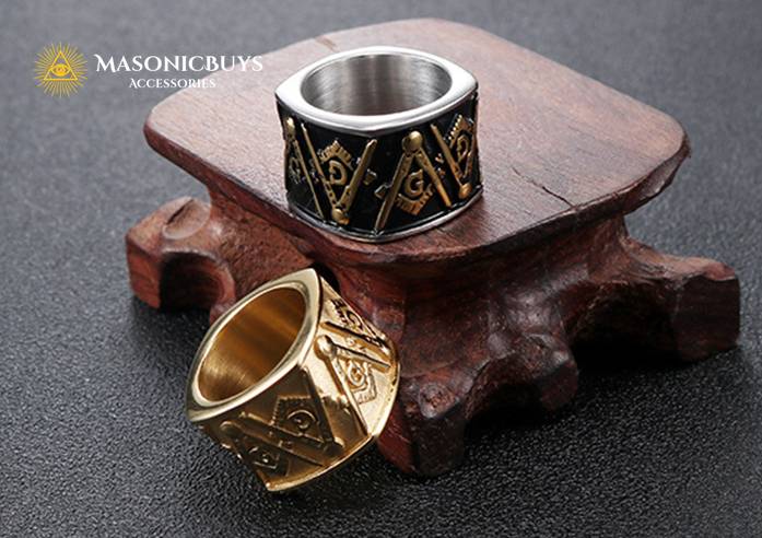 Stainless Steel Masonic Ring With Round Design | MasonicBuys
