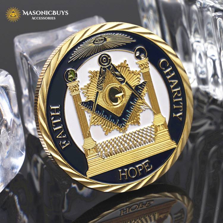 Masonic Gold Plated Souvenir Medal / Coin | MasonicBuys