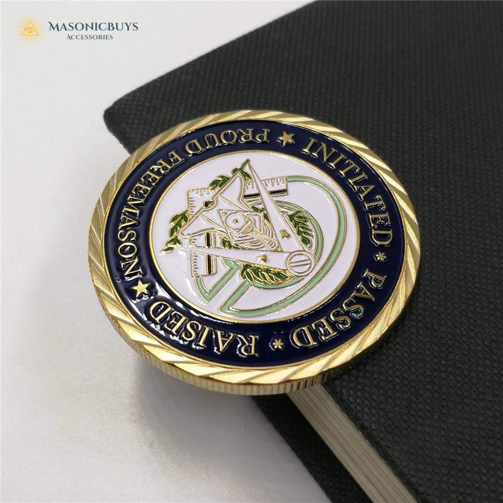 Masonic Gold Plated Souvenir Medal / Coin | MasonicBuys