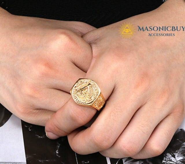 Classic Vintage Past Master Masonic Ring | MasonicBuys