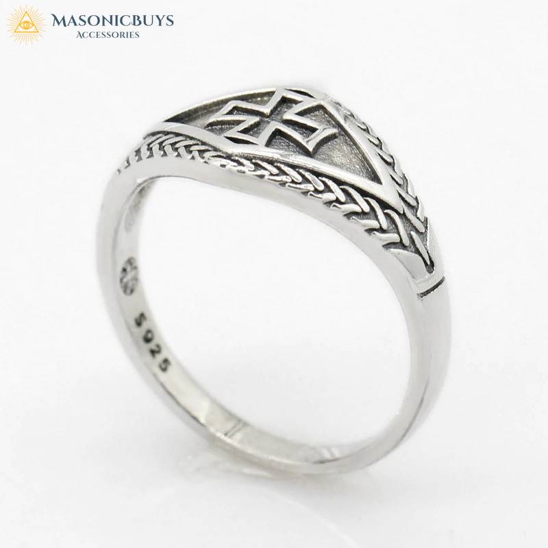 925 Sterling Silver Knights Templar Ring | MasonicBuys