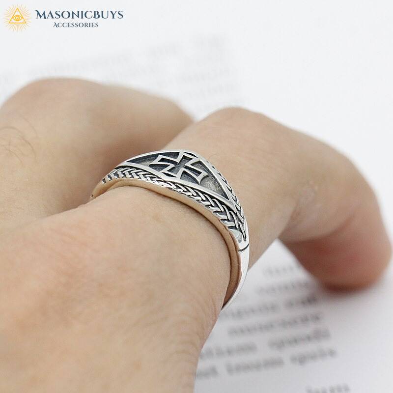 925 Sterling Silver Knights Templar Ring | MasonicBuys