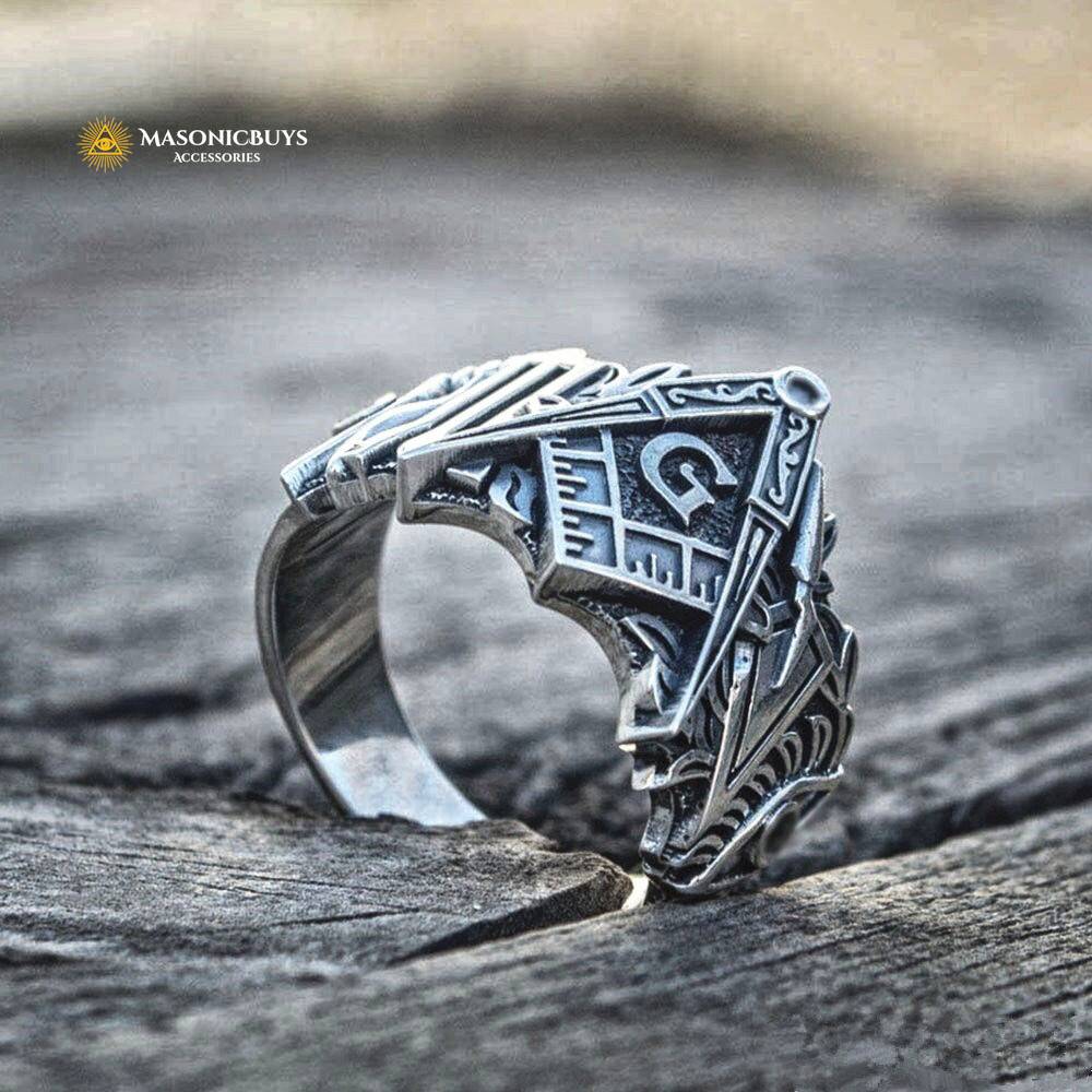 Unique High Quality Stainless Steel Masonic Ring | MasonicBuys