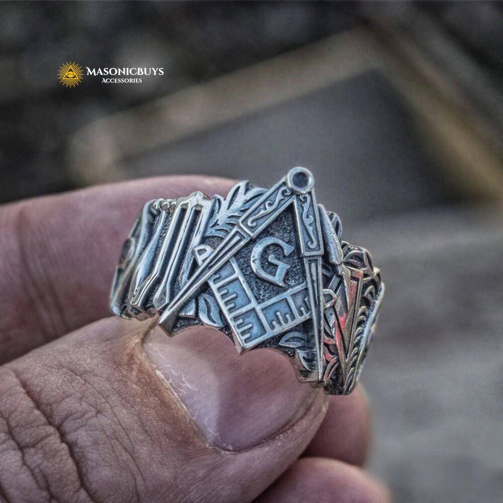 Unique High Quality Stainless Steel Masonic Ring | MasonicBuys