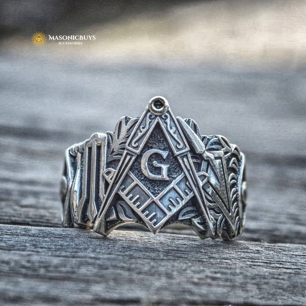 Unique High Quality Stainless Steel Masonic Ring | MasonicBuys