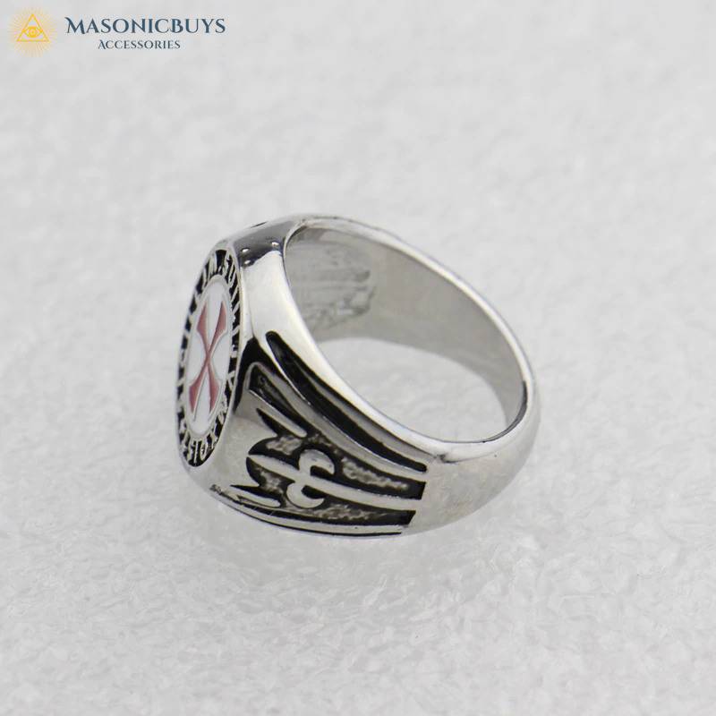 Stainless Steel Knights Templar Cross Ring | MasonicBuys