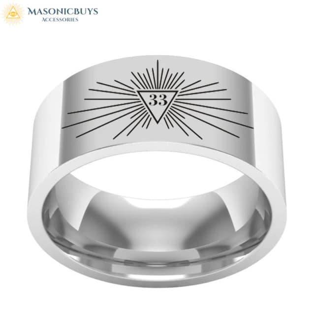 Simple Scottish Rite 33th Degree Ring | MasonicBuys