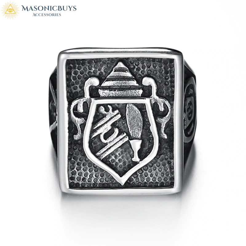 Masonic Ring With Ancient Symbols | MasonicBuys
