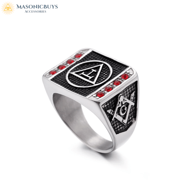 Royal Arch Signet Ring With Red Stones | MasonicBuys