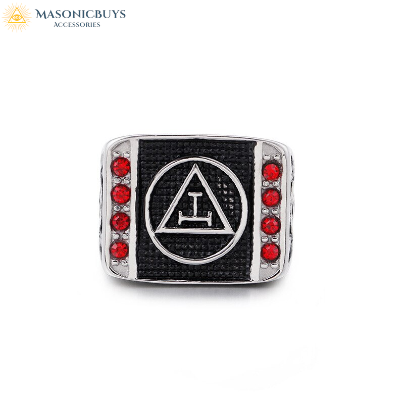 Royal Arch Signet Ring With Red Stones | MasonicBuys