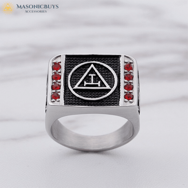 Royal Arch Signet Ring With Red Stones | MasonicBuys