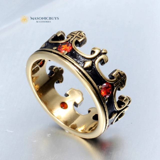 Knights Templar Crown Ring | MasonicBuys