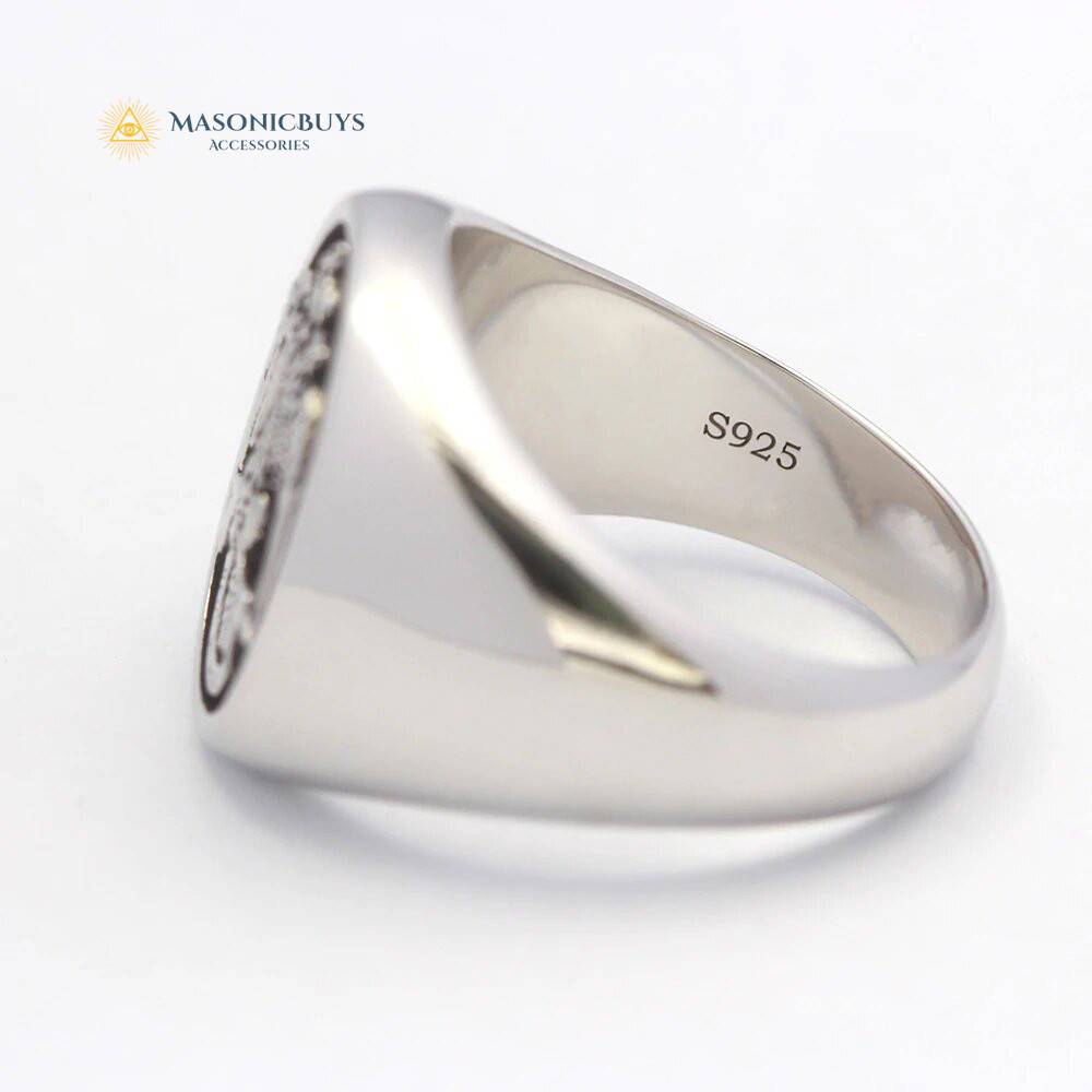33rd Degree Scottish Rite Silver Masonic Ring | MasonicBuys