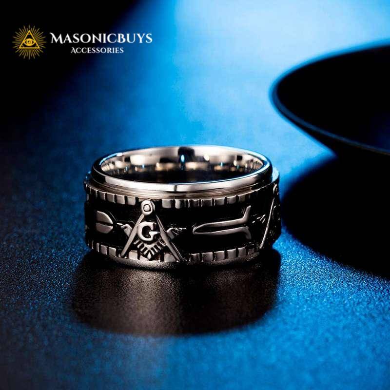 Spinning Masonic Signet Ring | MasonicBuys