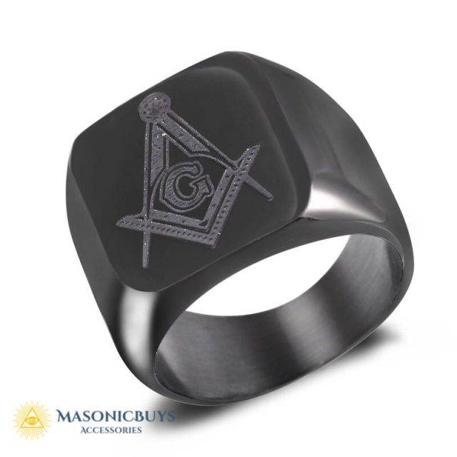 Trendy Masonic Ring With Freemasonry Symbol | MasonicBuys