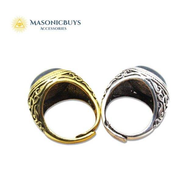 Masonic Ring With Glass Dome, Different Styles | MasonicBuys