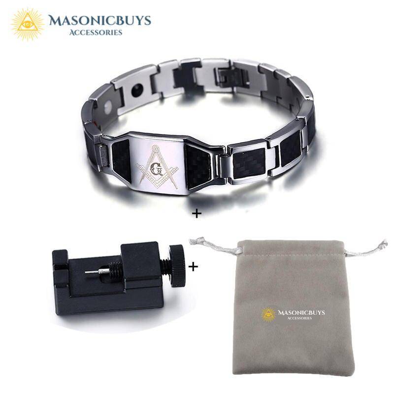 4 in 1 Magnetic Therapy Healing Masonic Bracelet | MasonicBuys