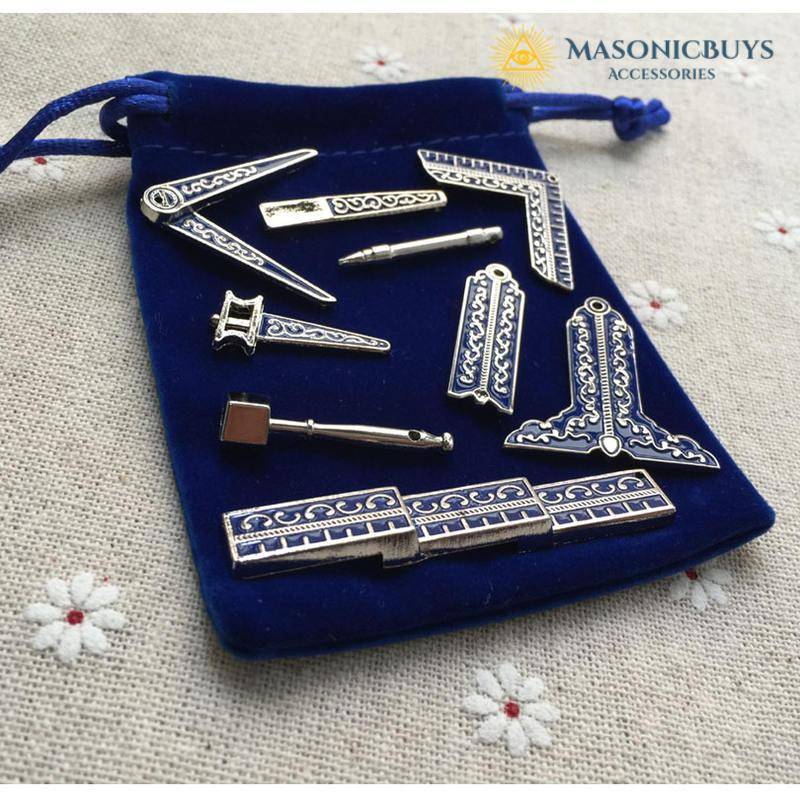 Classic Masonic Miniature Working Tool Set With Cloth Bag | MasonicBuys