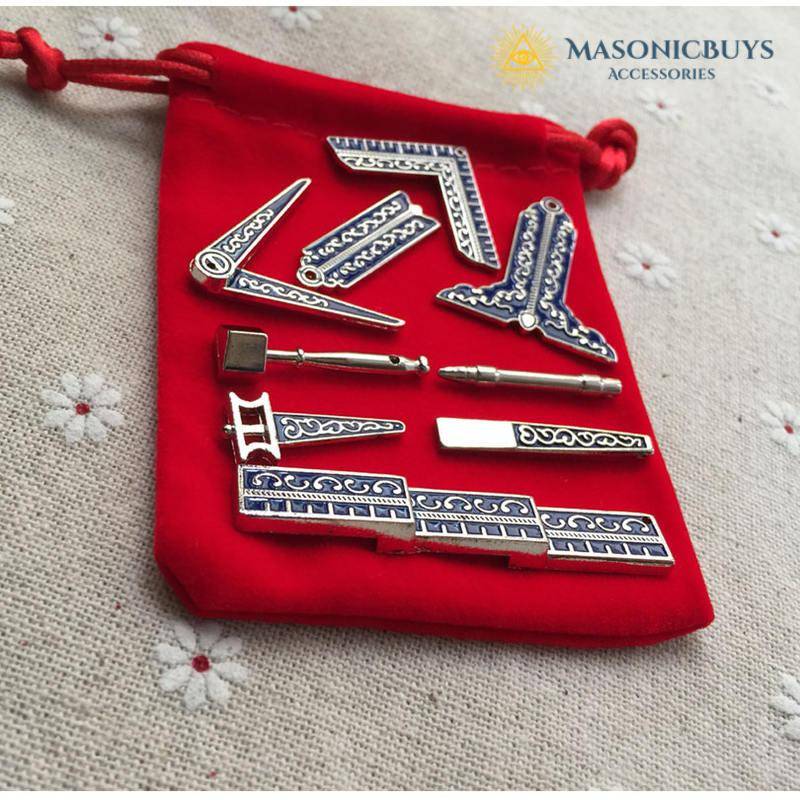 Classic Masonic Miniature Working Tool Set With Cloth Bag | MasonicBuys