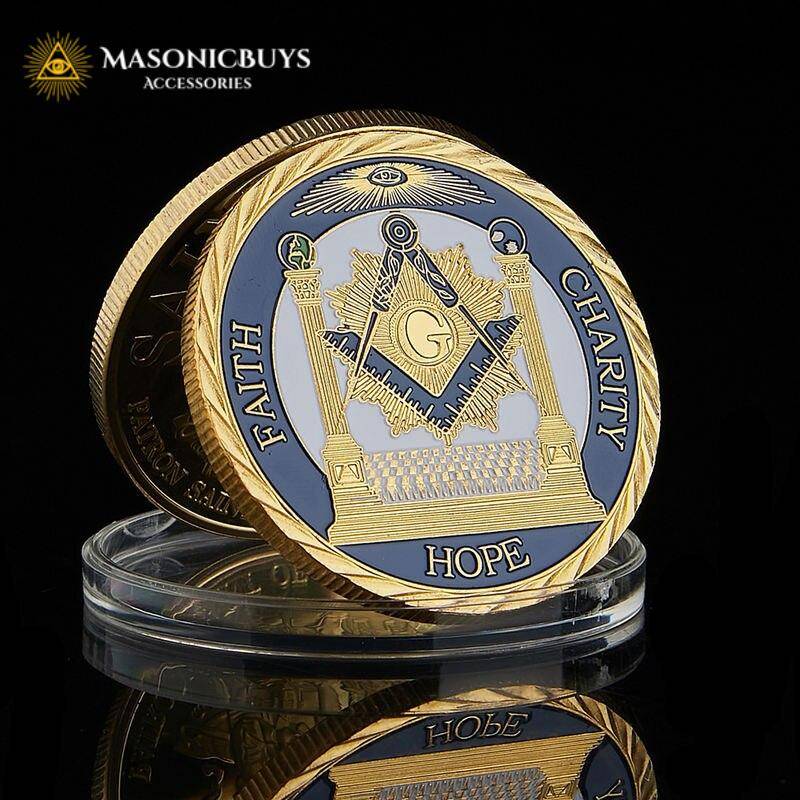 Masonic Gold Plated Souvenir Medal / Coin | MasonicBuys
