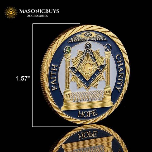 Masonic Gold Plated Souvenir Medal / Coin | MasonicBuys