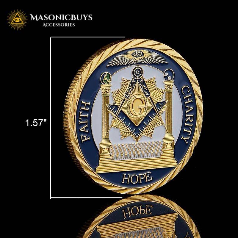 Masonic Gold Plated Souvenir Medal / Coin | MasonicBuys