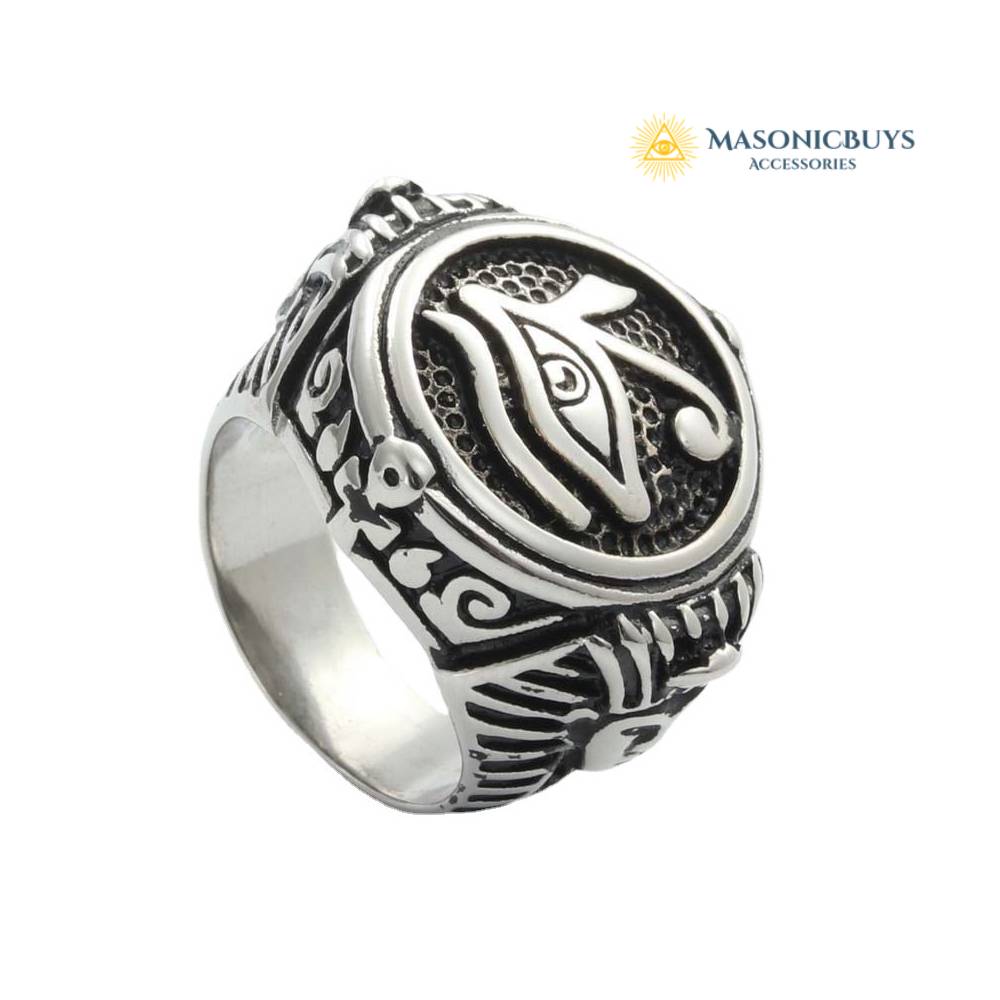 Masonic Ring With the Eye of Horus Symbol | MasonicBuys