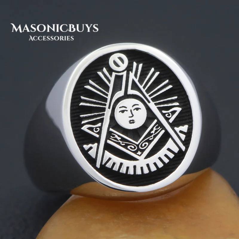 Master Mason Silver Masonic Ring | MasonicBuys