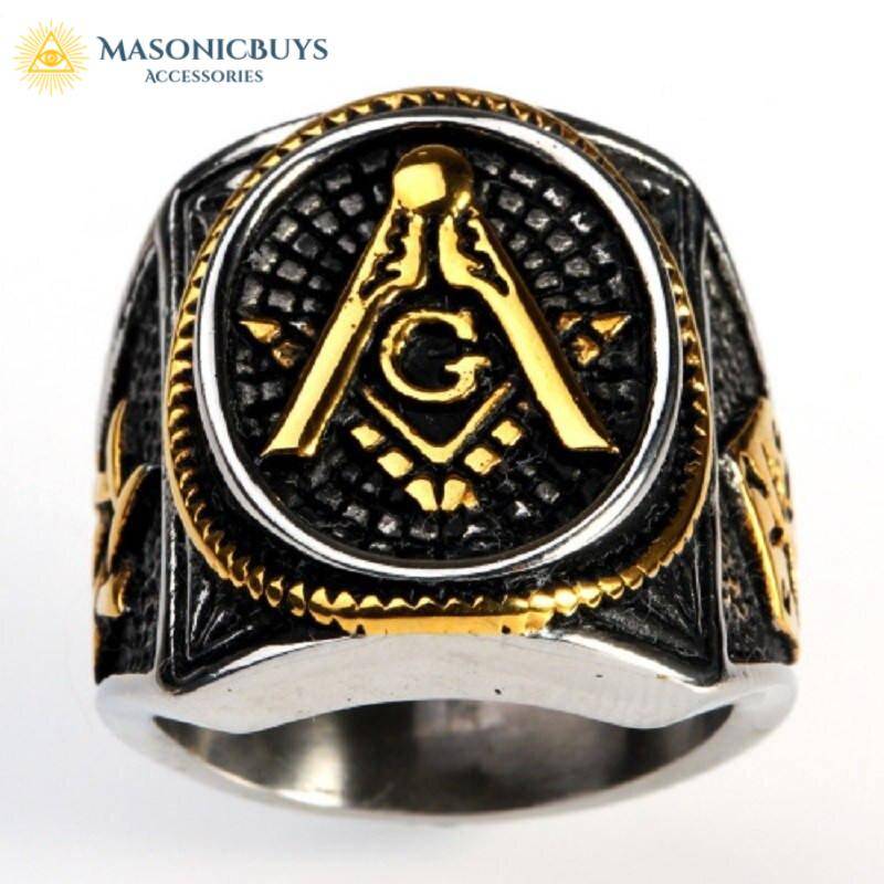 Freemasons Handmade & High Polished Stainless Steel Ring | MasonicBuys