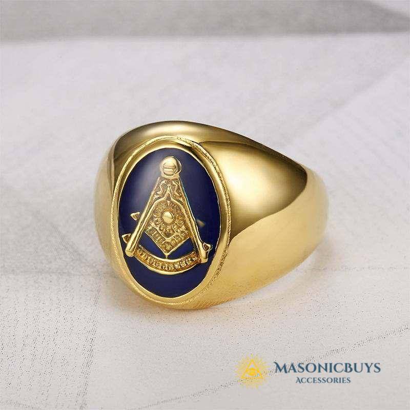 Gold / Silver Plated Vintage Masonic Ring | MasonicBuys