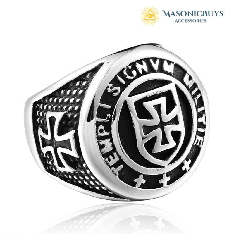 Masonic Knights Templar’s Ring. Made Of Stainless Steel | MasonicBuys