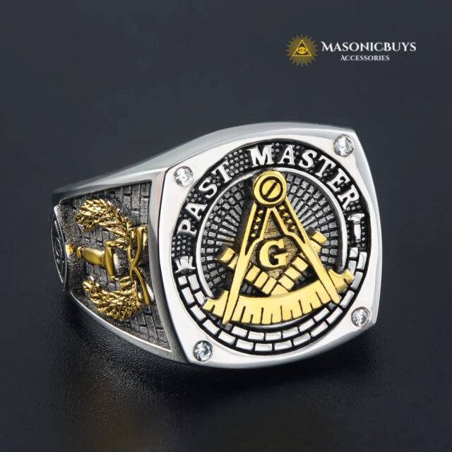 Regal Past Master Silver Masonic Ring | MasonicBuys
