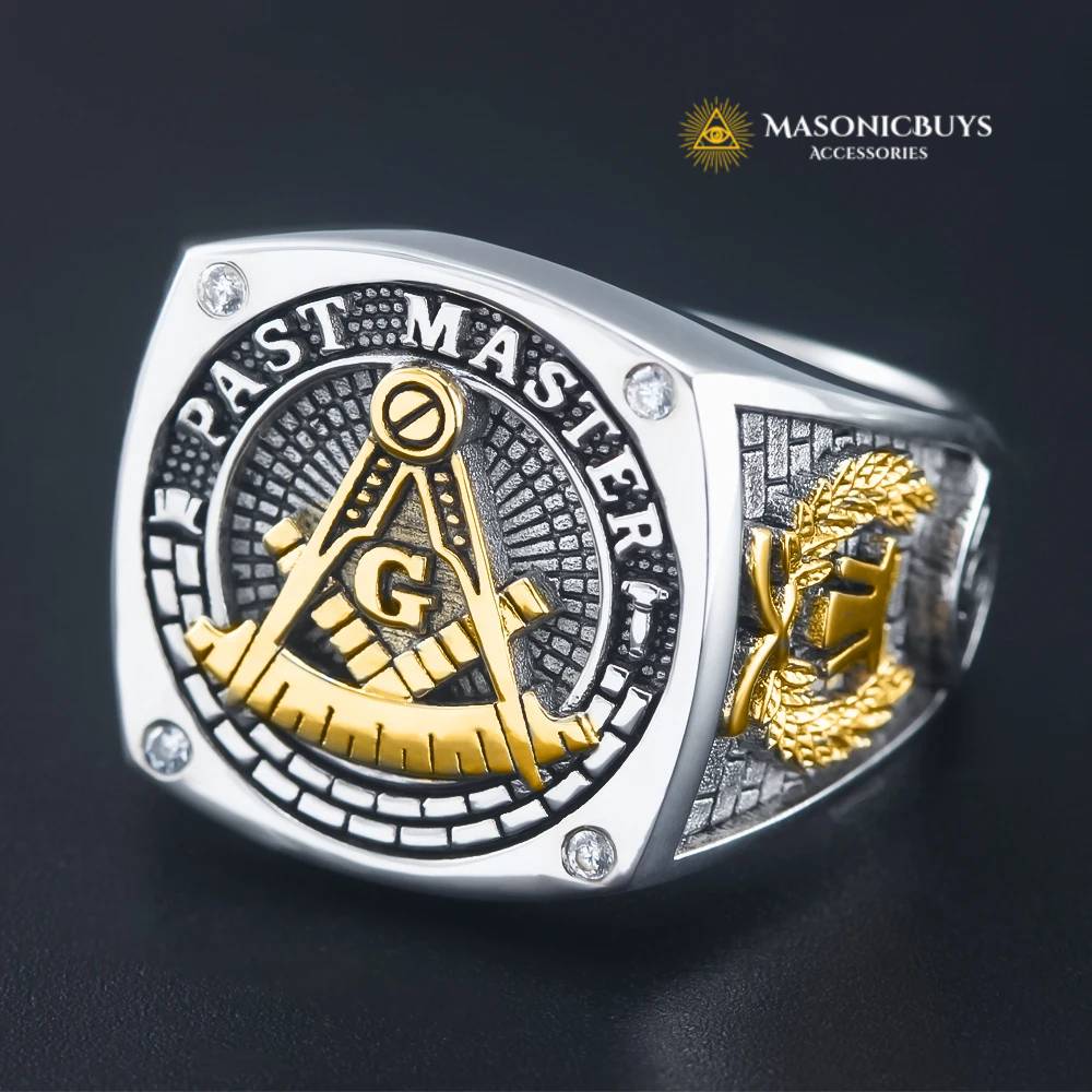 Regal Past Master Silver Masonic Ring | MasonicBuys