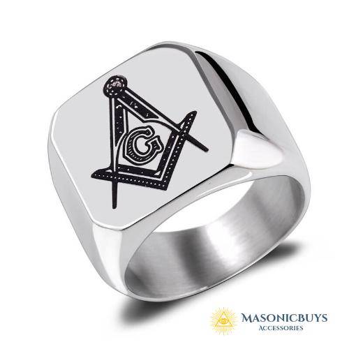 Trendy Masonic Ring With Freemasonry Symbol | MasonicBuys