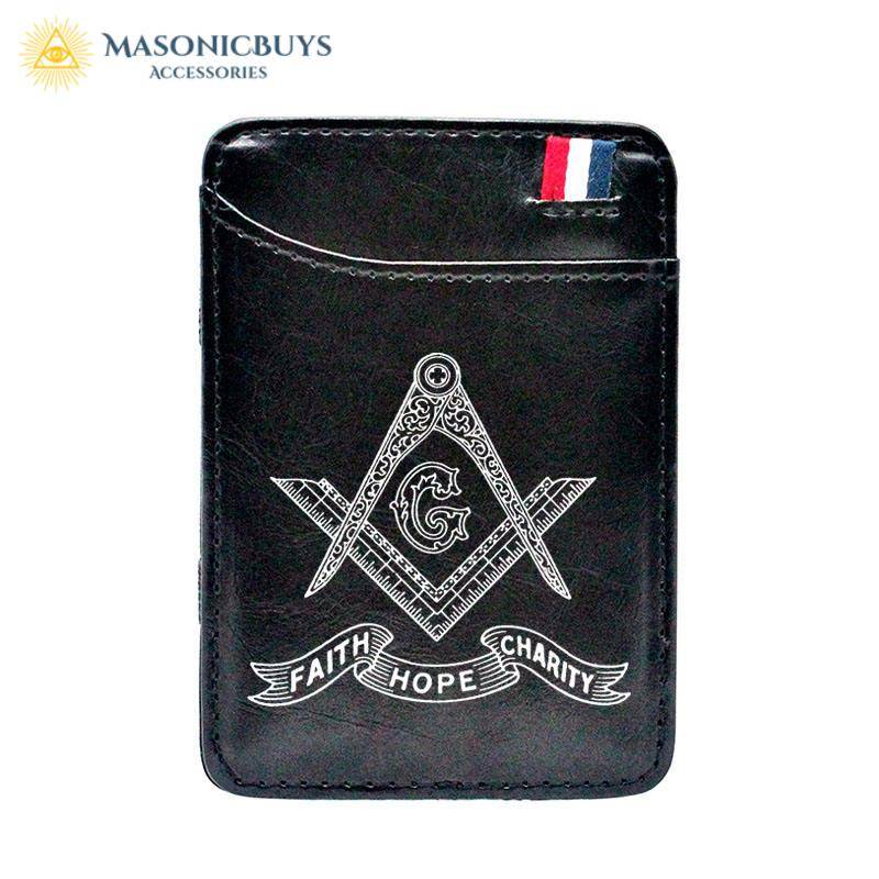 Leather masonic wallet & credit card holder | MasonicBuys