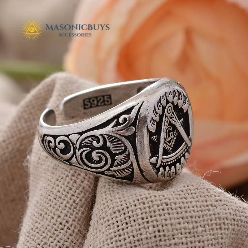 Emblem of Brotherhood Silver Masonic Ring | MasonicBuys