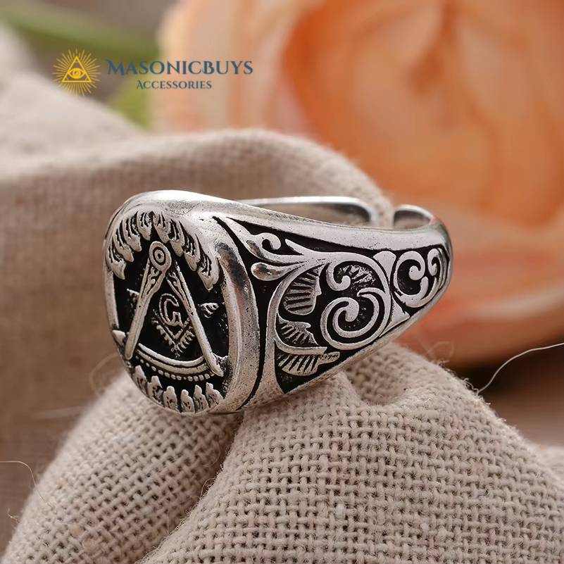 Emblem of Brotherhood Silver Masonic Ring | MasonicBuys