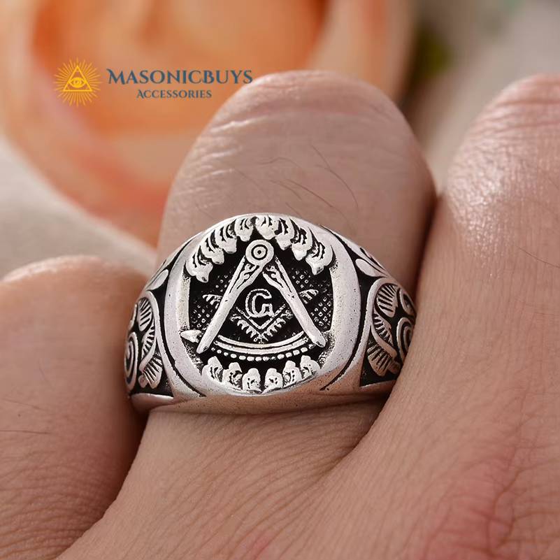 Emblem of Brotherhood Silver Masonic Ring | MasonicBuys