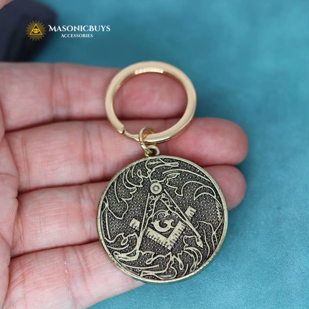 Masonic Compass & Square Keychain | MasonicBuys